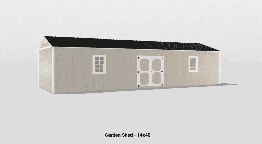 14x40 Garden Shed - Amish Garden Sheds